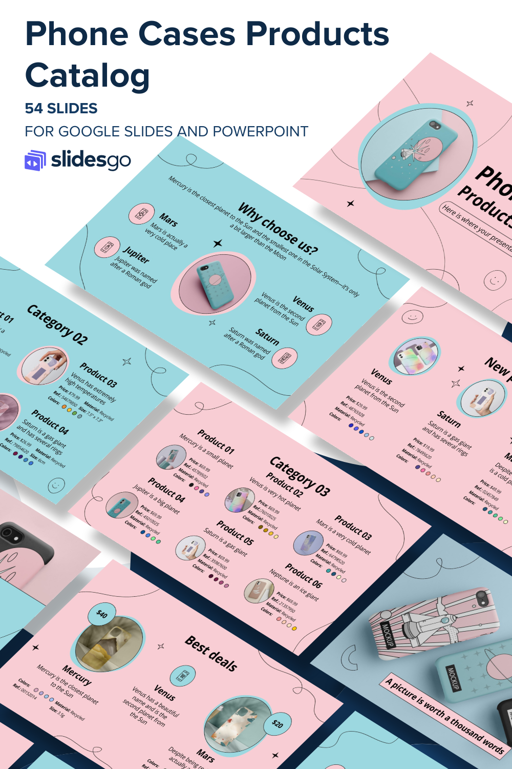 Phone Cases Products Catalog | Google Slides and PowerPoint