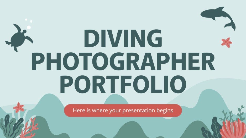 Diving Photographer Porfolio | Google Slides and PowerPoint