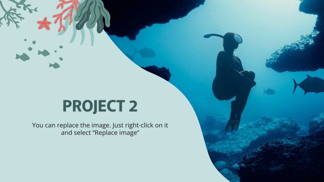 Diving Photographer Porfolio | Google Slides and PowerPoint