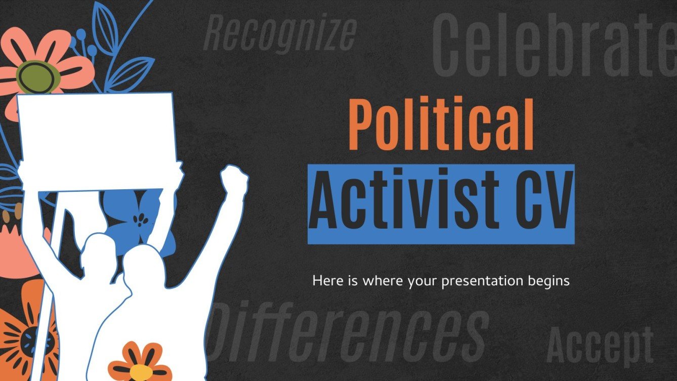 Political Activist CV | Google Slides and PowerPoint
