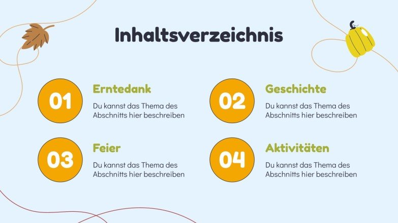 German Thanksgiving Day Minitheme