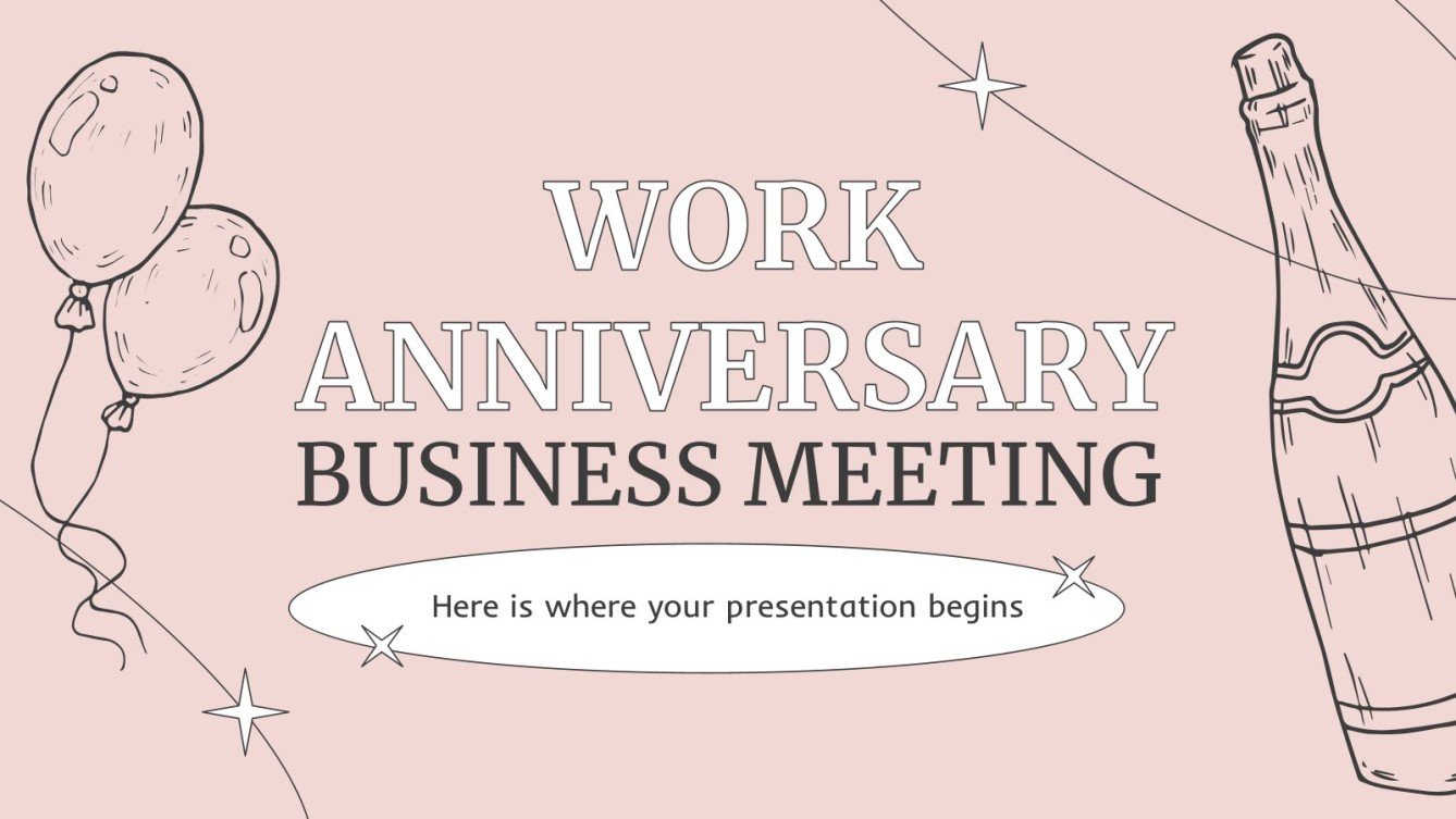 Work Anniversary Business Meeting | Google Slides & PowerPoint