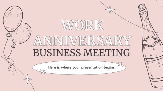 Work Anniversary Business Meeting | Google Slides & PowerPoint