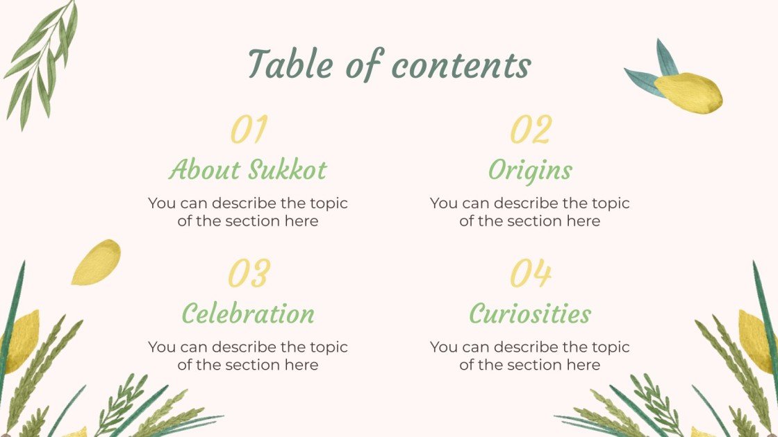 Festival of Sukkot Minitheme | Google Slides and PowerPoint