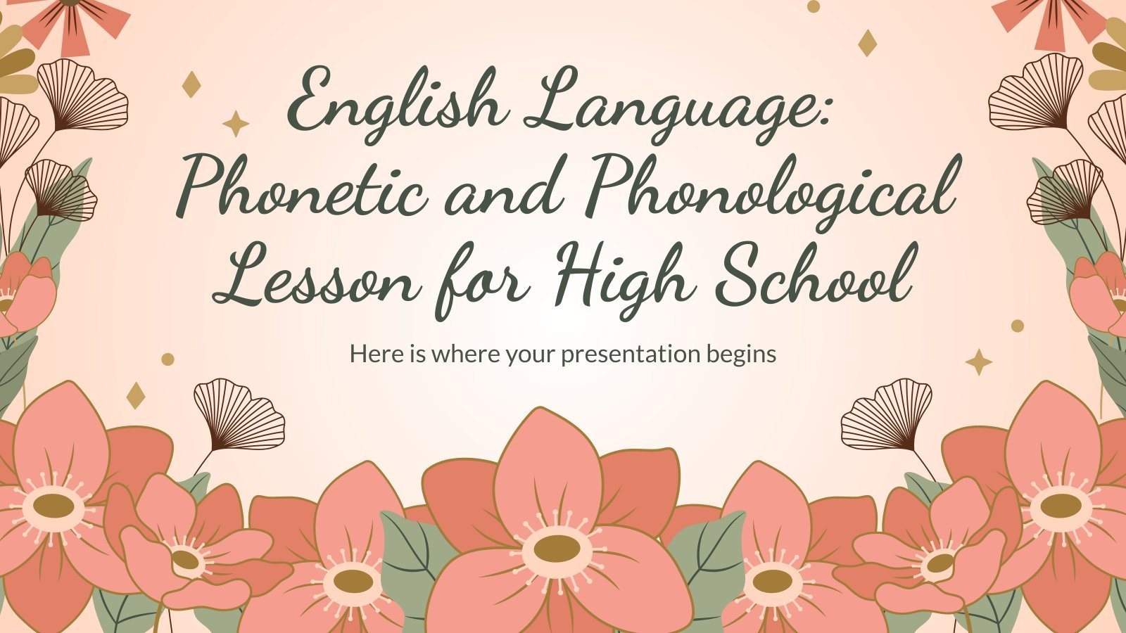 English: Phonetic and Phonological Lesson for High School