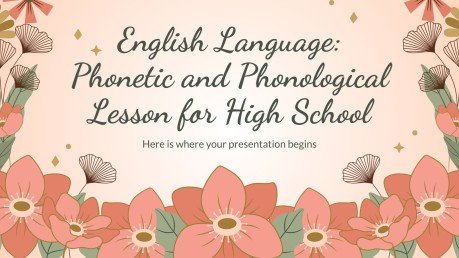 English: Phonetic and Phonological Lesson for High School