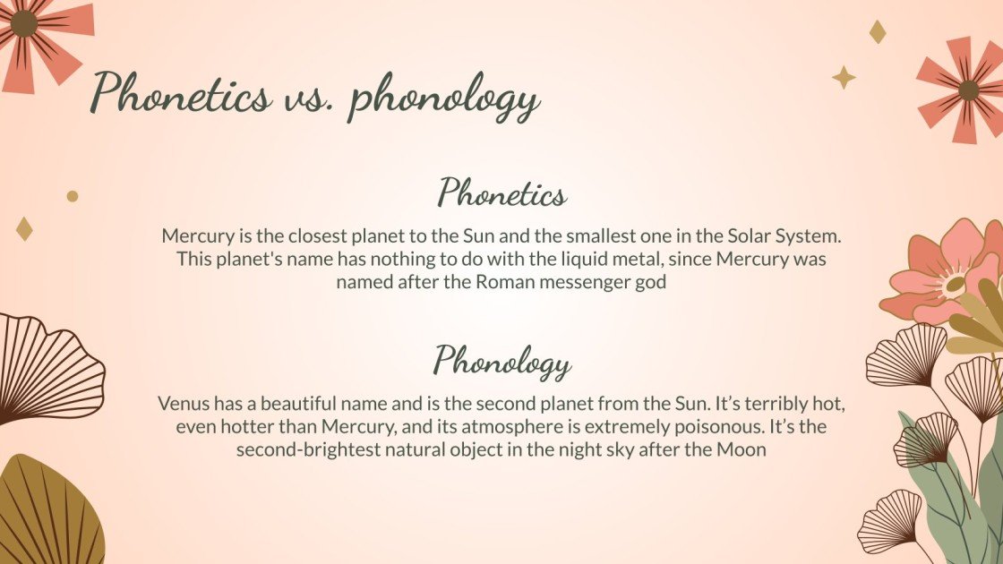 English: Phonetic and Phonological Lesson for High School