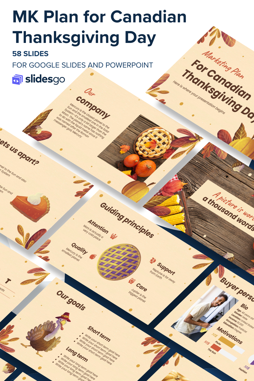 MK Plan for Canadian Thanksgiving Day | Google Slides and PPT