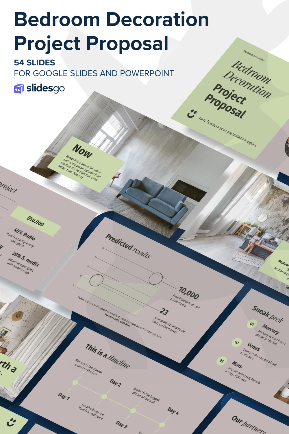 Bedroom Decoration Project Proposal | Google Slides & PPT