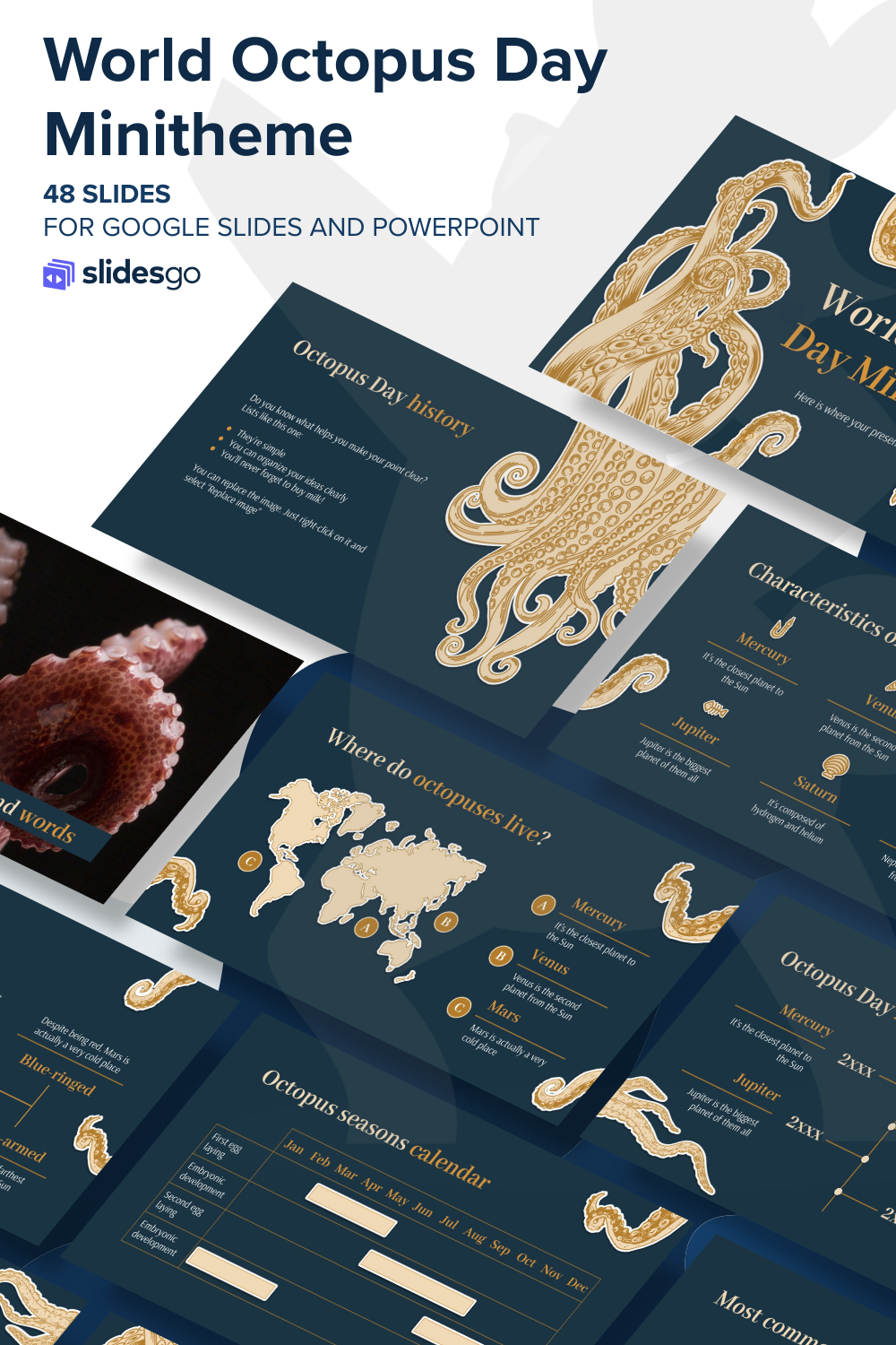 World Octopus Day Minitheme | Google Slides and PowerPoint