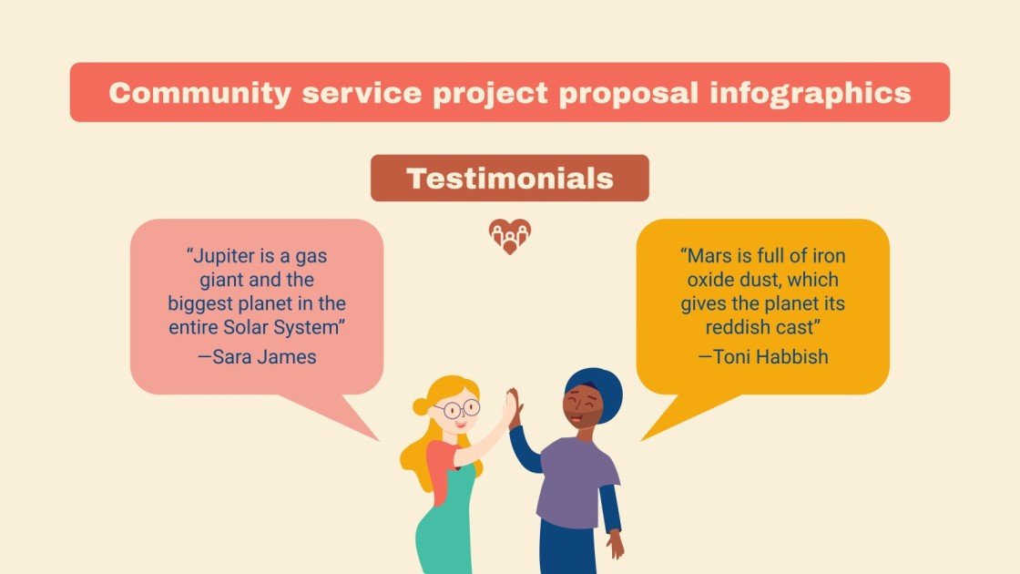 Infographies pour proposition de service communautaire