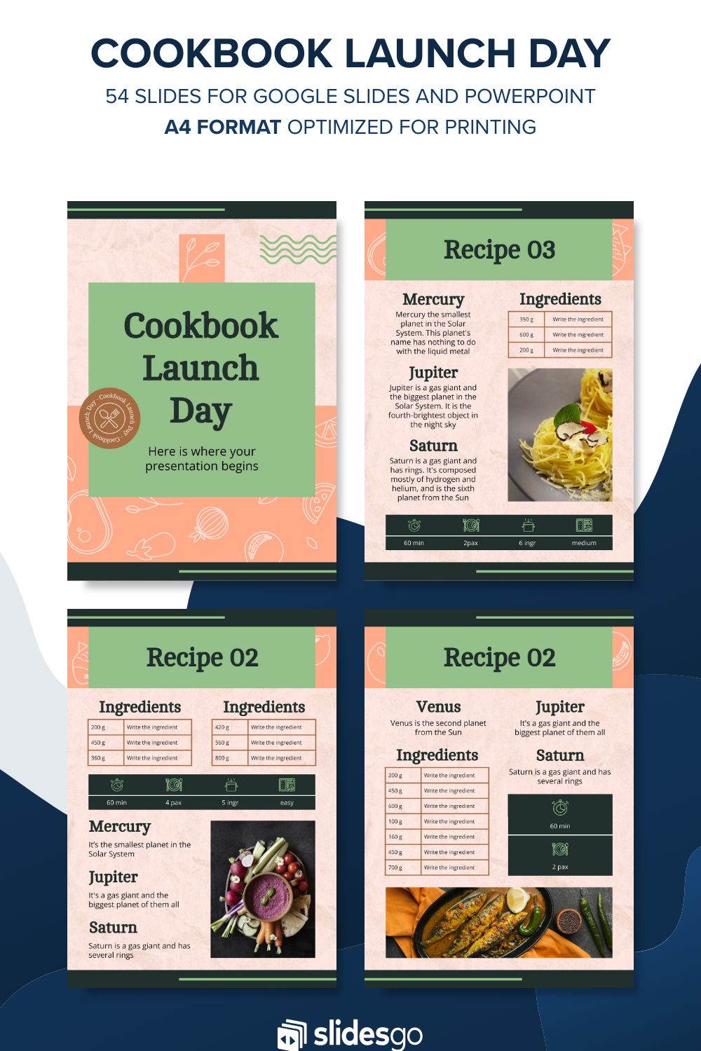 Cookbook Launch Day | Google Slides and PowerPoint