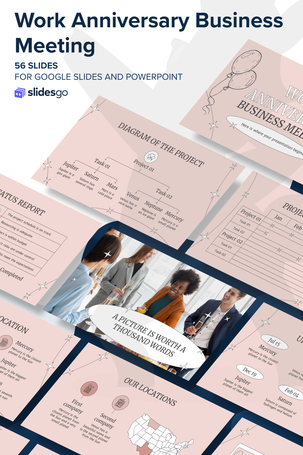 Work Anniversary Business Meeting | Google Slides & PowerPoint