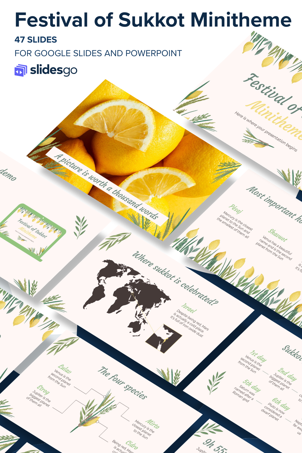 Festival of Sukkot Minitheme | Google Slides and PowerPoint