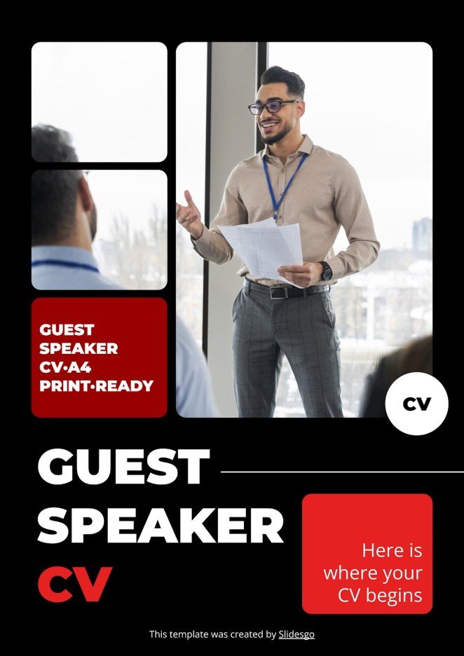 Guest Speaker CV | Google Slides & PowerPoint template
