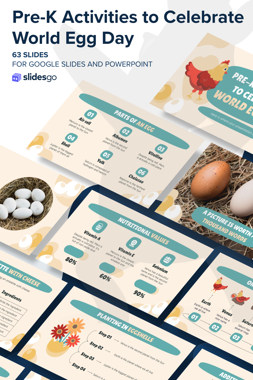 Pre-K Activities to Celebrate World Egg Day | Google Slides