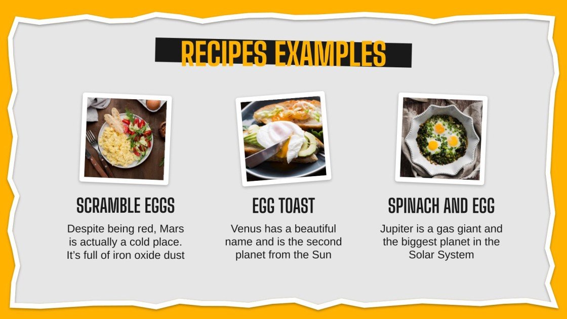 Egg Recipes Workshop | Google Slides and PowerPoint