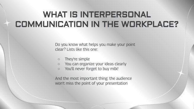 Interpersonal Communication at Workplace | Google Slides