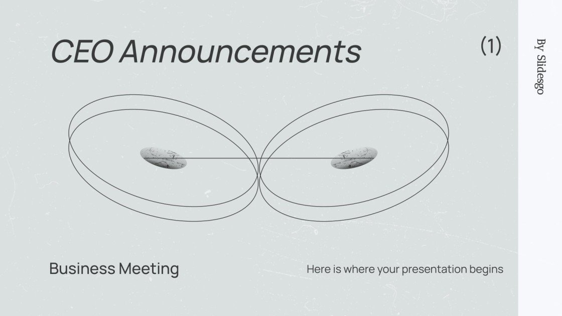 CEO Announcements Business Meeting | Google Slides & PPT