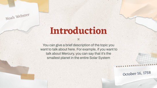 Minitema del Día del Diccionario | Google Slides y PowerPoint