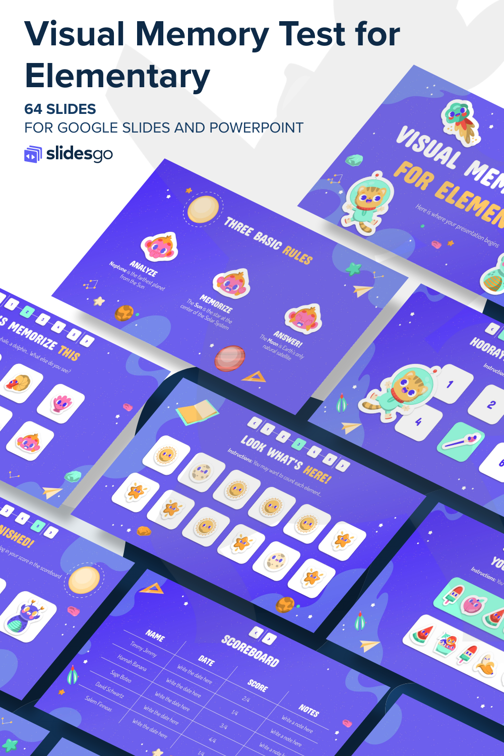 Visual Memory Test for Elementary | Google Slides & PowerPoint