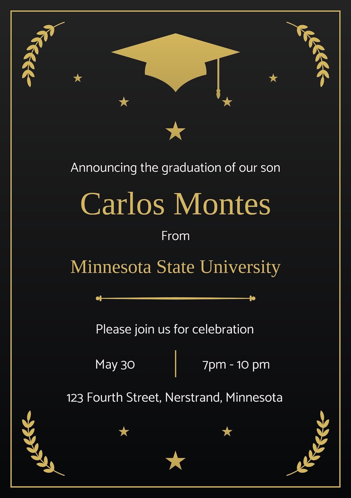 Printable Graduation Invitations | Google Slides & PowerPoint