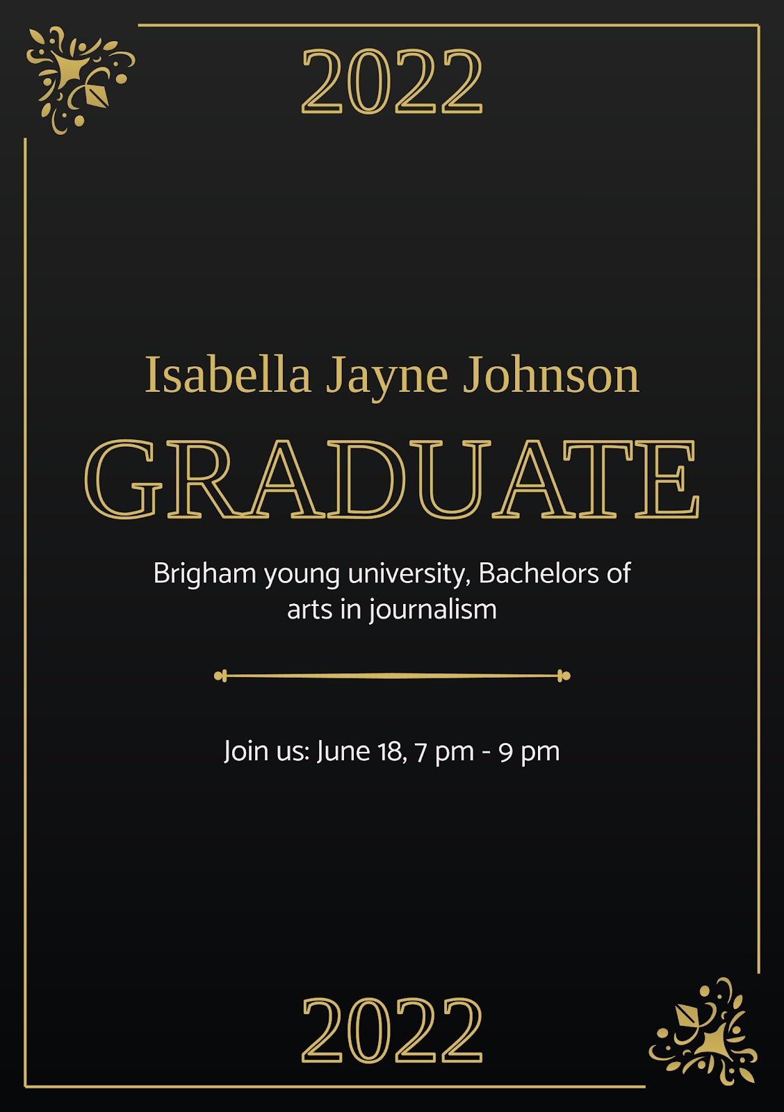 Printable Graduation Invitations | Google Slides & PowerPoint