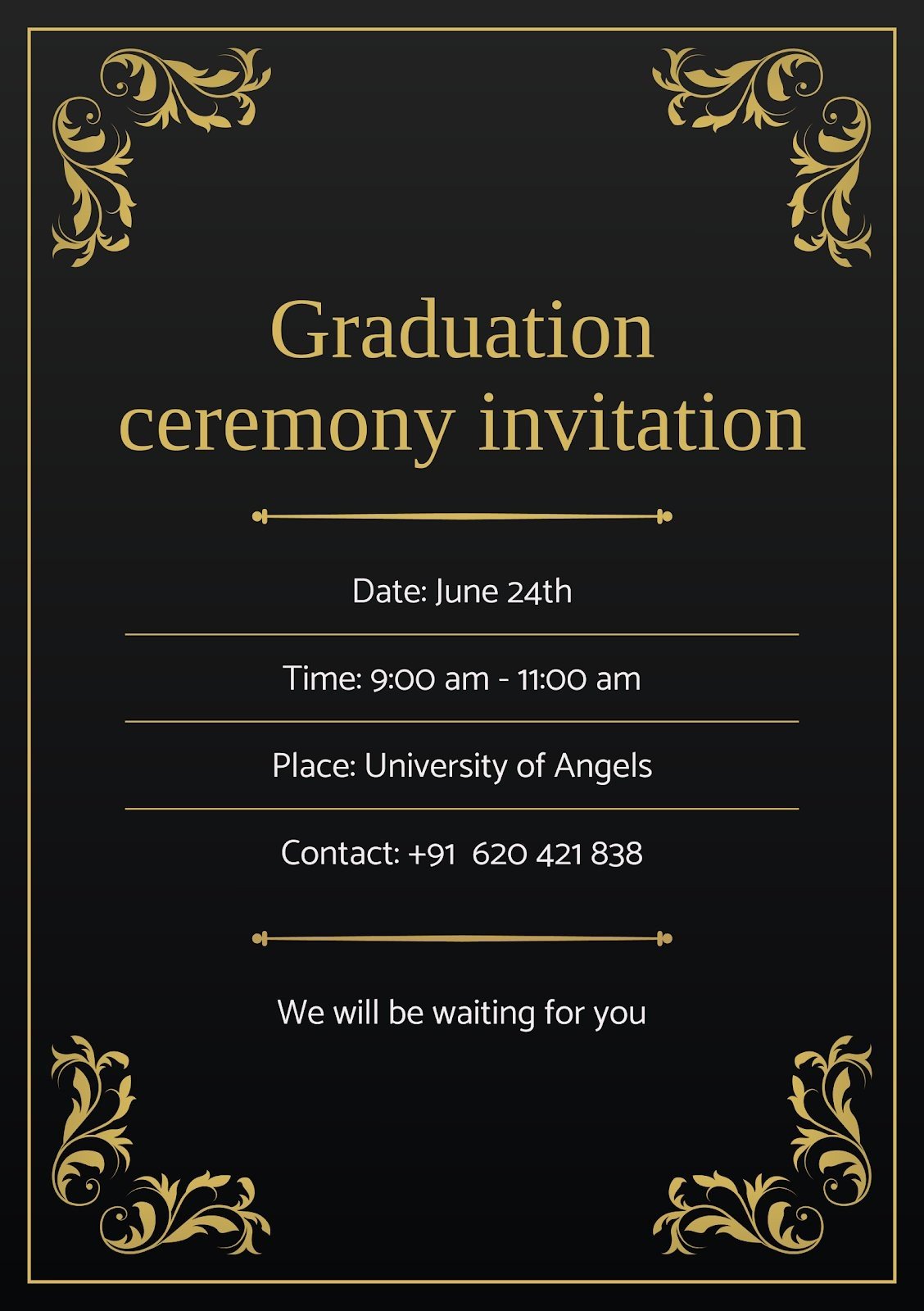 Printable Graduation Invitations | Google Slides & PowerPoint