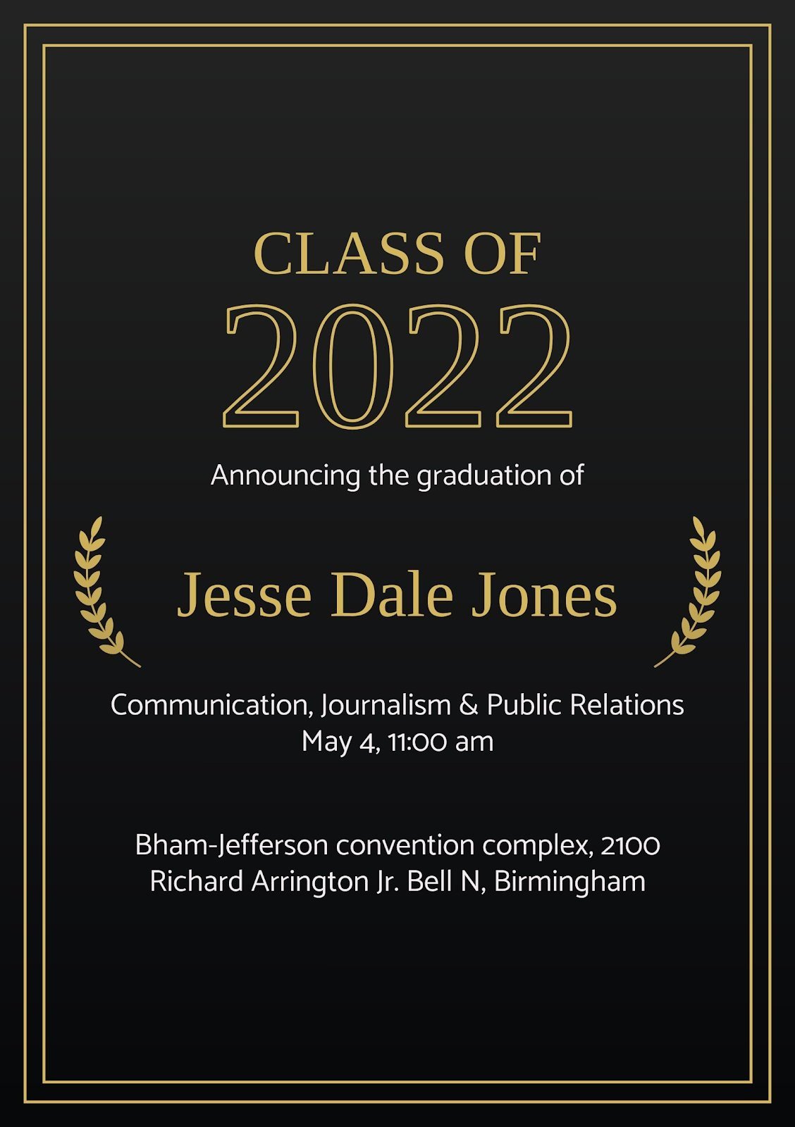 Printable Graduation Invitations | Google Slides & PowerPoint