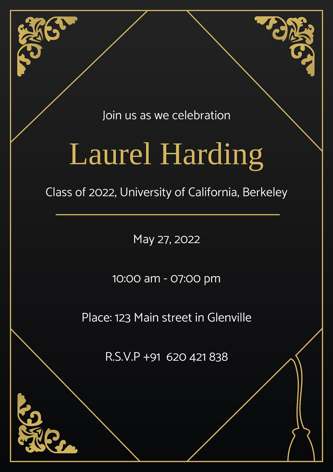 Printable Graduation Invitations | Google Slides & PowerPoint