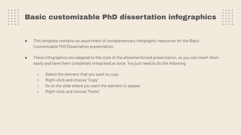 Basic Customizable PhD Dissertation Infographics