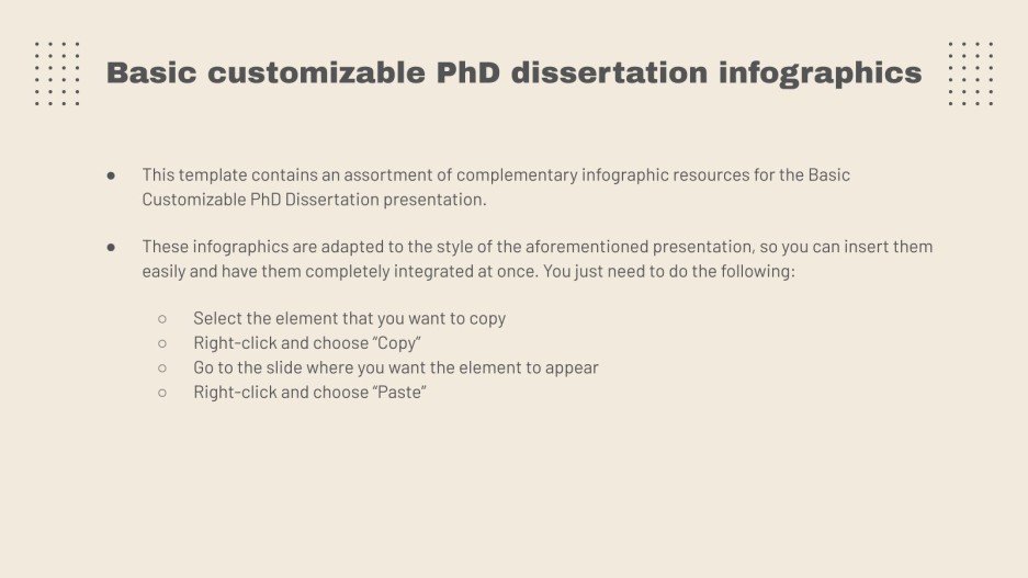 Basic Customizable PhD Dissertation Infographics