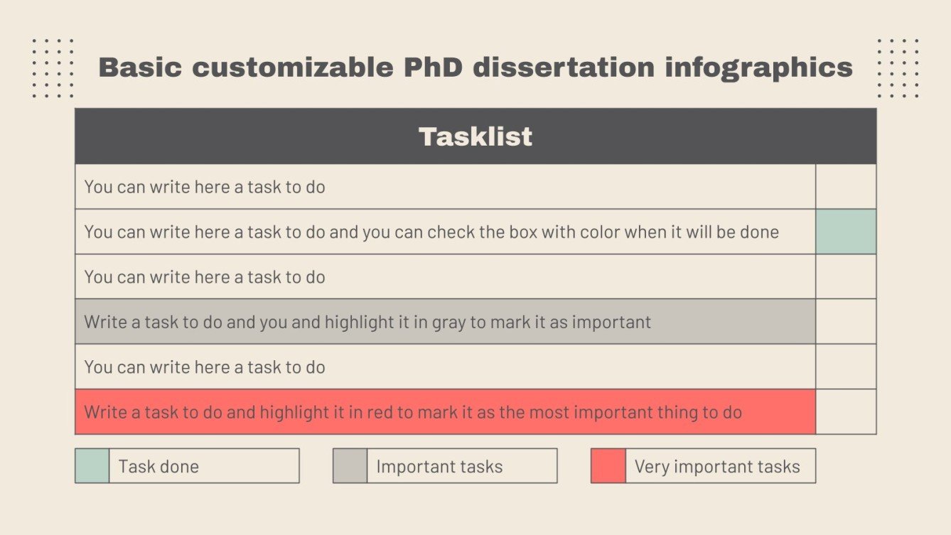 Basic Customizable PhD Dissertation Infographics
