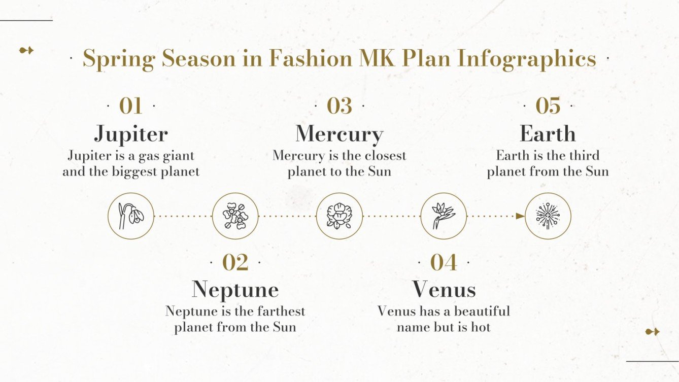 Spring Season in Fashion MK Plan Infographics
