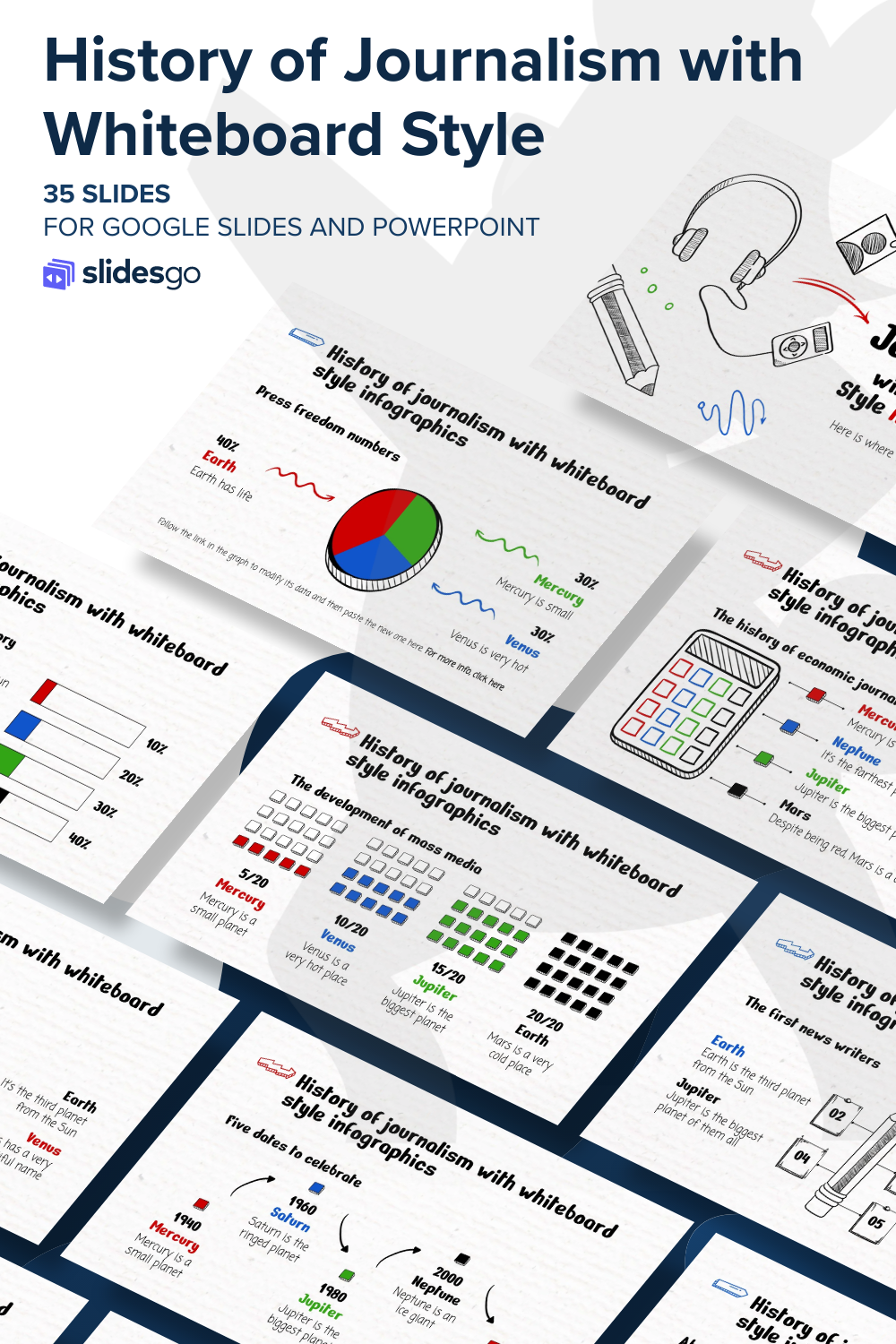 History of Journalism Infographics | Google Slides & PPT