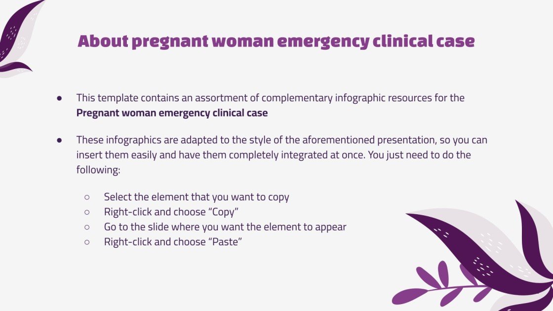 Pregnant Woman Emergency Clinical Case Infographics