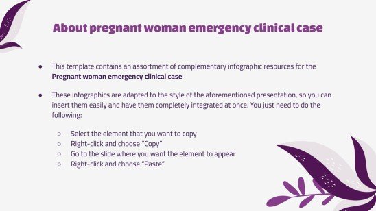 Pregnant Woman Emergency Clinical Case Infographics