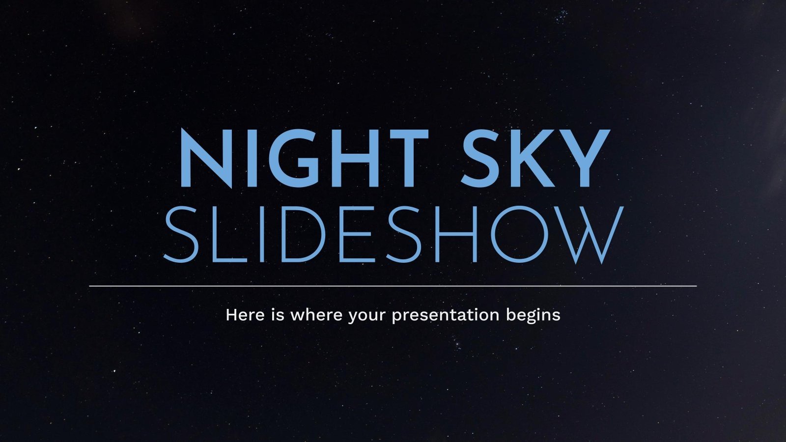 Night Sky Slideshow | Google Slides & PowerPoint template