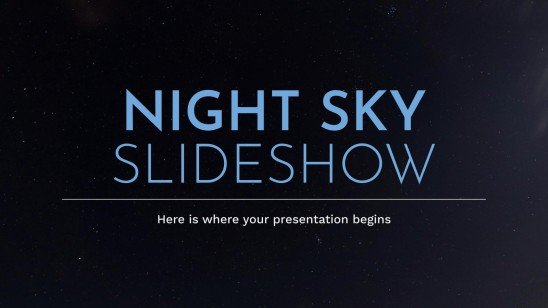 Night Sky Slideshow | Google Slides & PowerPoint template