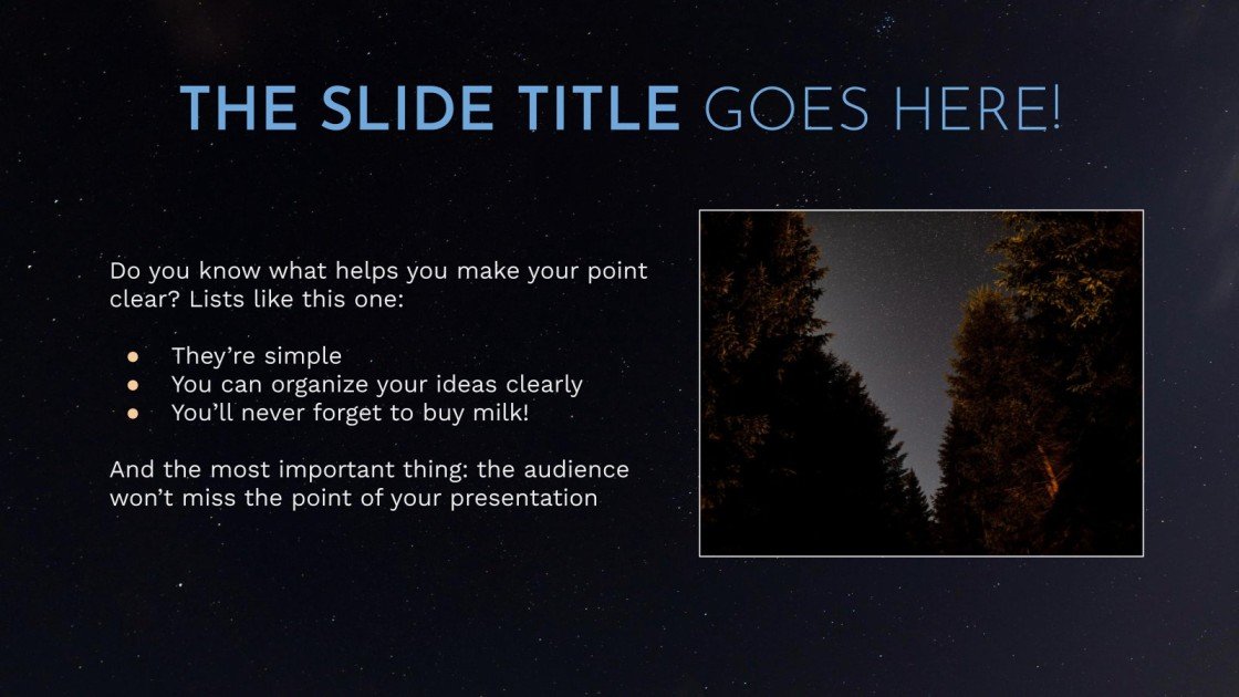 Night Sky Slideshow | Google Slides & PowerPoint template