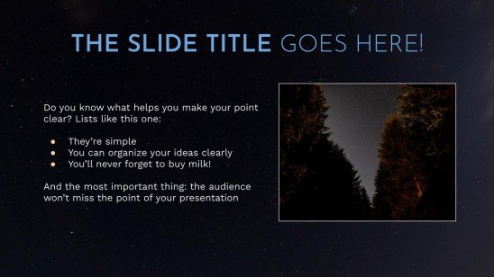 Night Sky Slideshow | Google Slides & PowerPoint template