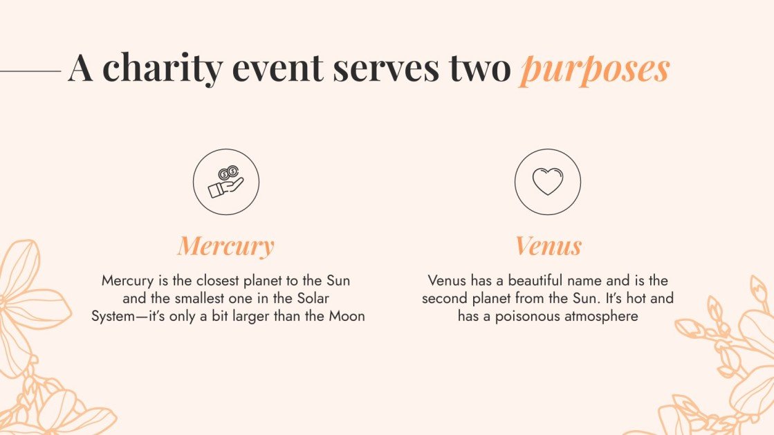 Event Planning Proccess for Charity Galas | Google Slides & PPT