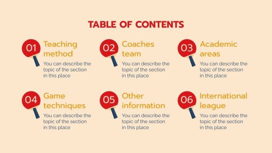 Ping Pong Sports Center Google Slides & PowerPoint template