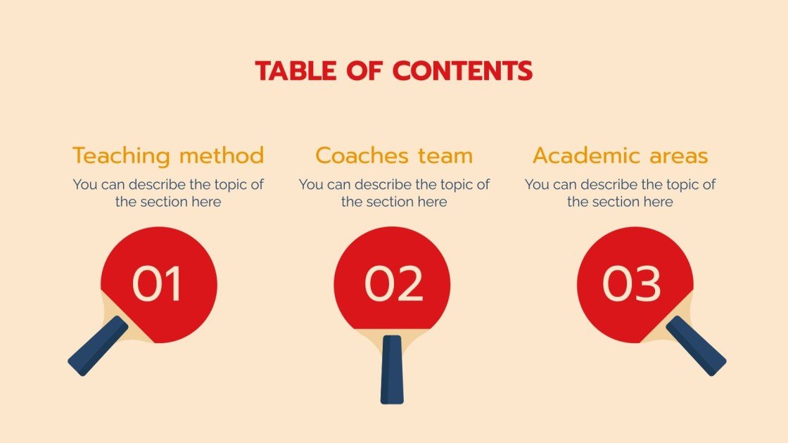 Ping Pong Sports Center Google Slides & PowerPoint template