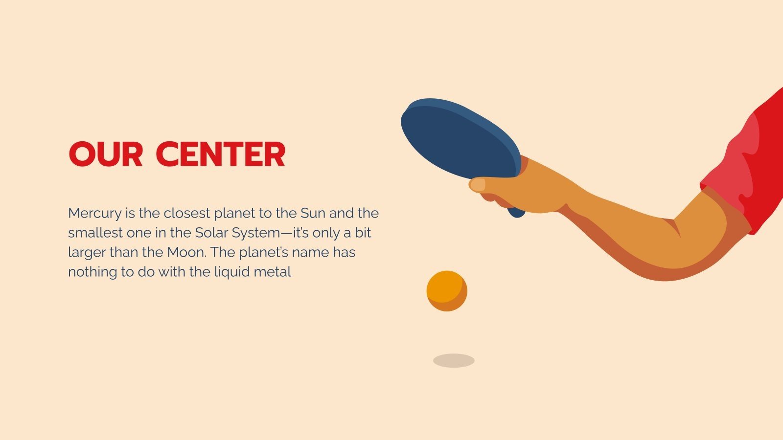 Ping Pong Sports Center Google Slides & PowerPoint template