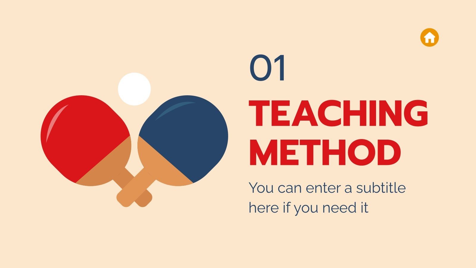 Ping Pong Sports Center Google Slides & PowerPoint template