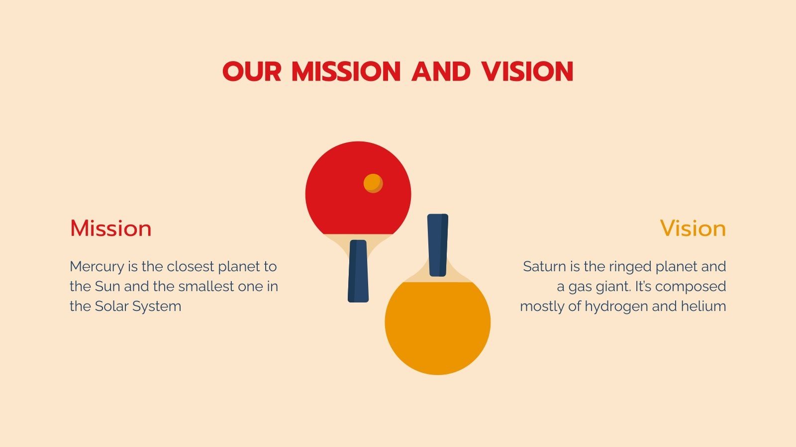 Ping Pong Sports Center Google Slides & PowerPoint template