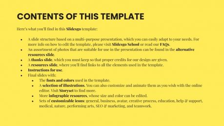 Tríptico amarillo para marketing | Tema de Google Slides y PPT