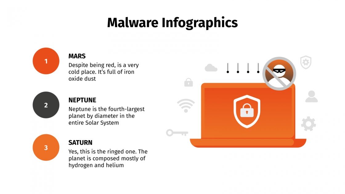 Malware Infographics for Google Slides & PowerPoint template