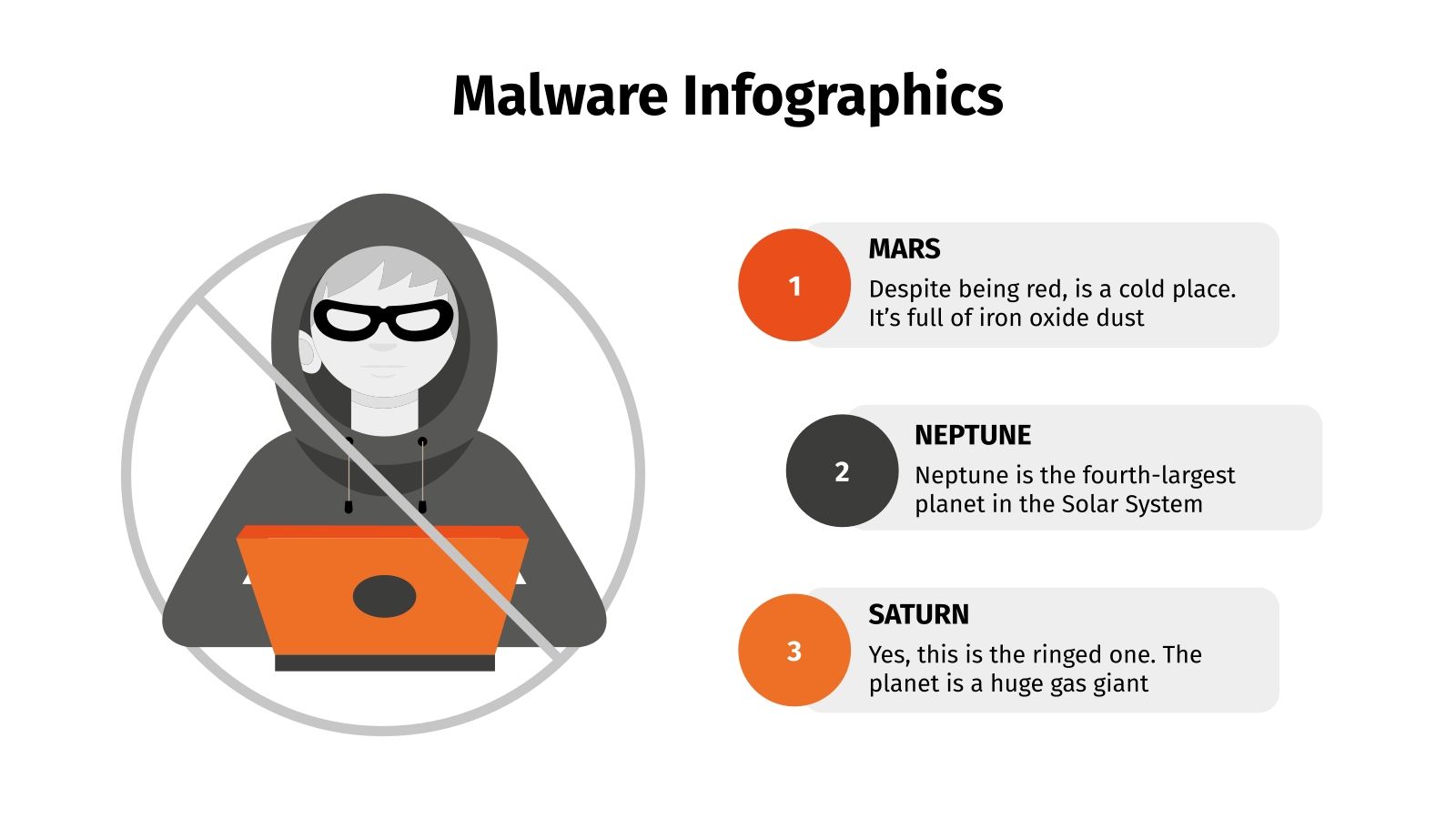 Malware Infographics for Google Slides & PowerPoint template